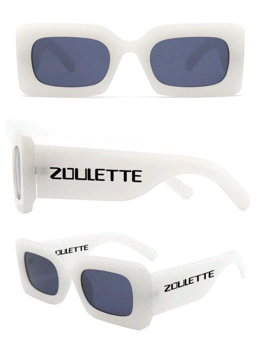 Classic and Modern Zoulette Le Meurice White Sunglasses - Top-Quality